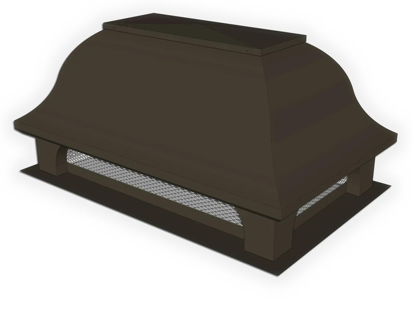 Bell Roof Multi Flue Chimney Cap - Copper & Steel